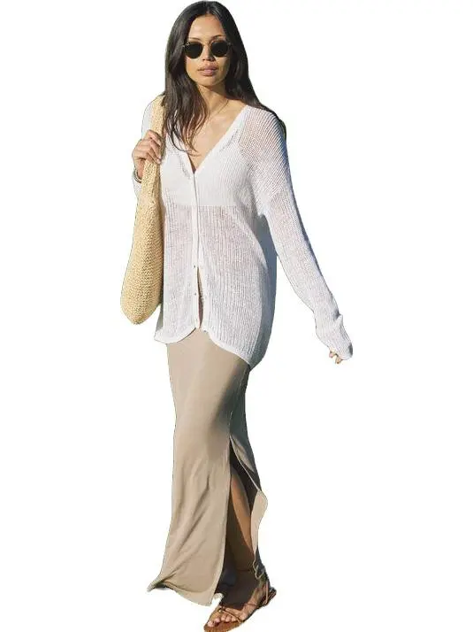 Splendid Yasmine Open Cardigan - White