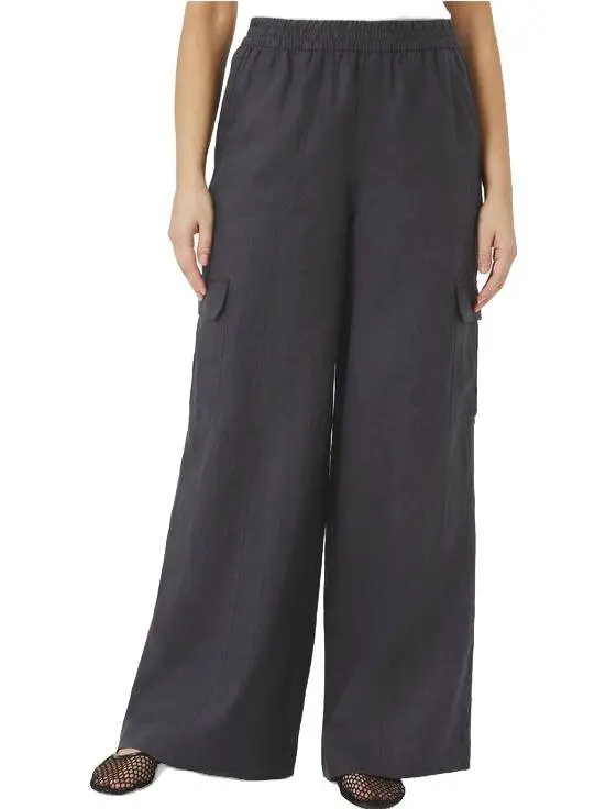 Splendid Stella Linen Cargo Pant - Black
