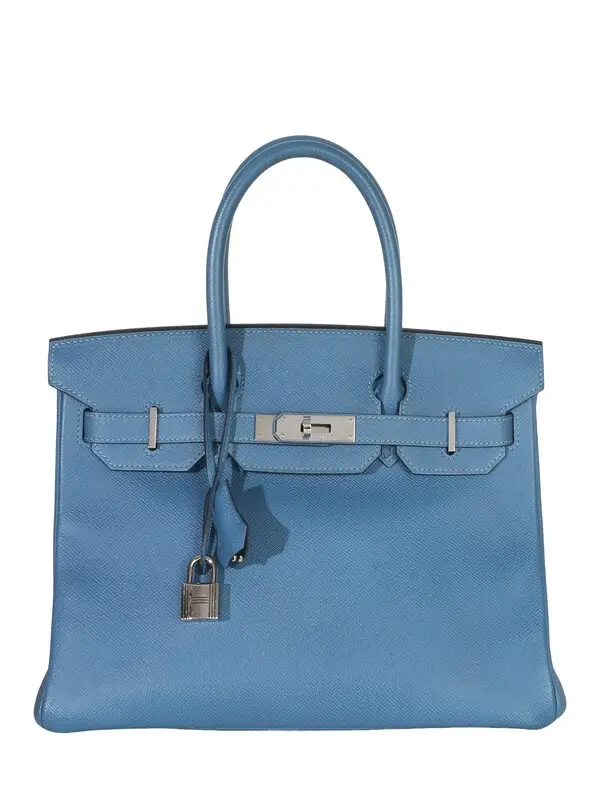 Hermès Bleu Brighton Epsom Birkin 30 Phw - Blue