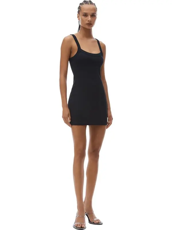 Alexander Wang Crystal Hotfix Cami Dress - Black