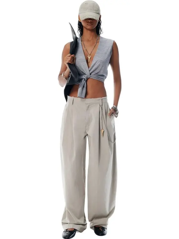 Alexander Wang Cotton-blend Balloon-leg Pants - Stone