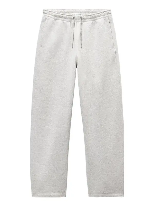 Alexander Wang Crystal Drawcord Mid-rise Sweatpant - Light Heather Grey