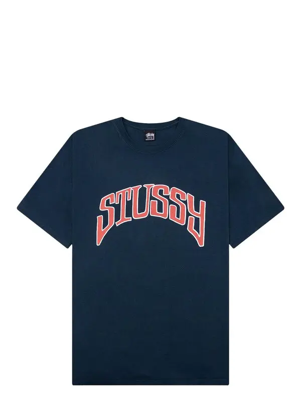 StÜssy Arched Pigment Dyed T-shirt - Blue