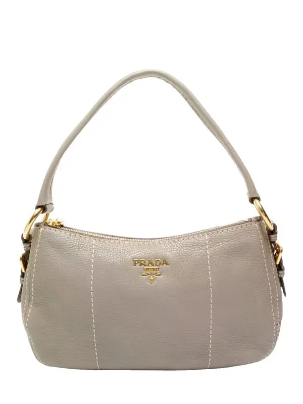 Prada 2010-2020 Contrast-stitch Shoulder Bag - Grey