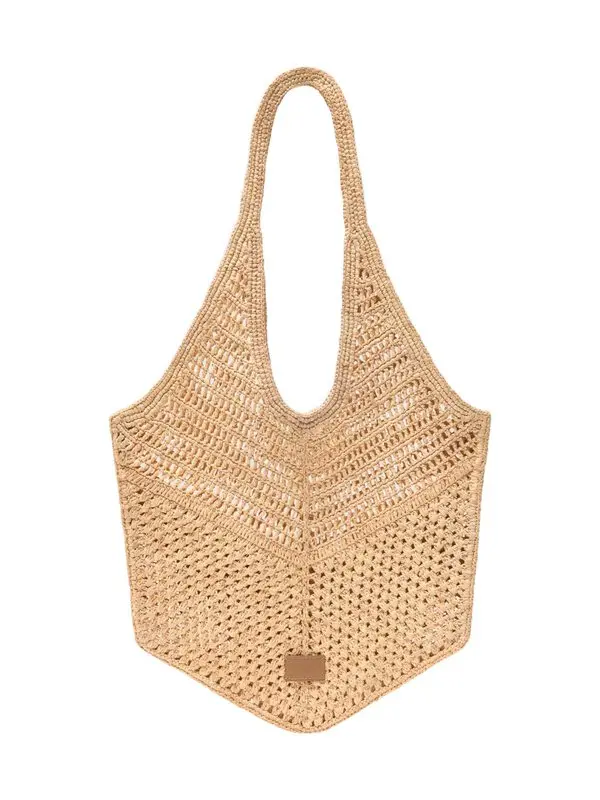 Maje Raffia Tote Bag - Beige