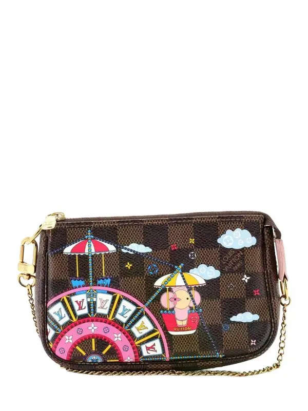 LOUIS VUITTON Limited Edition Vivienne Xmas Damier Mini Pouch - Brown
