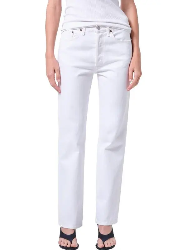 AGOLDE Lana Straight Leg Jeans - Marshmallow Clean White