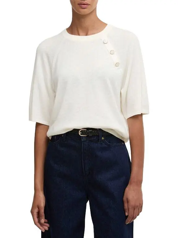 Barbour Camille Merino Wool & Cotton Sweater - Cloud