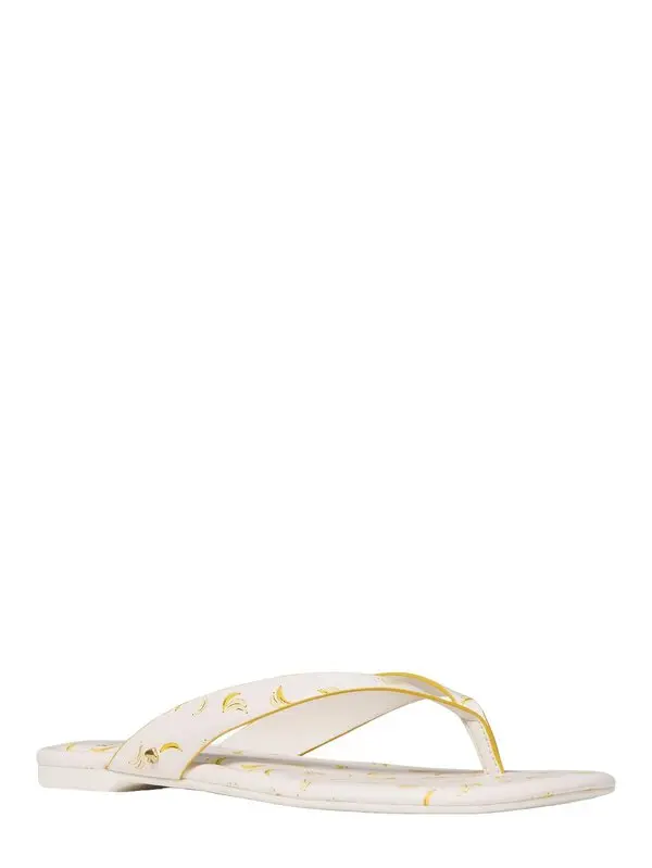 Kate Spade New York Banana Print Flip Flop - Cream.