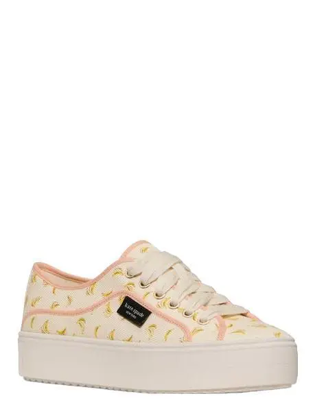 Kate Spade New York Banana Platform Sneakers - Cream