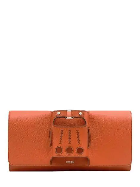 Perrin Le Cabriolet Clutch - Flamme/espresso