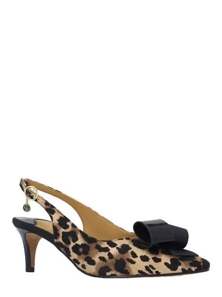 J. Reneé Delara Pointed Toe Slingback Pump - Brown/black