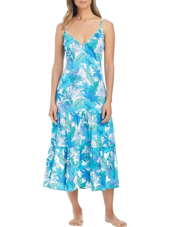 ROD BEATTIE Print Cover-up Midi Dress - Cool