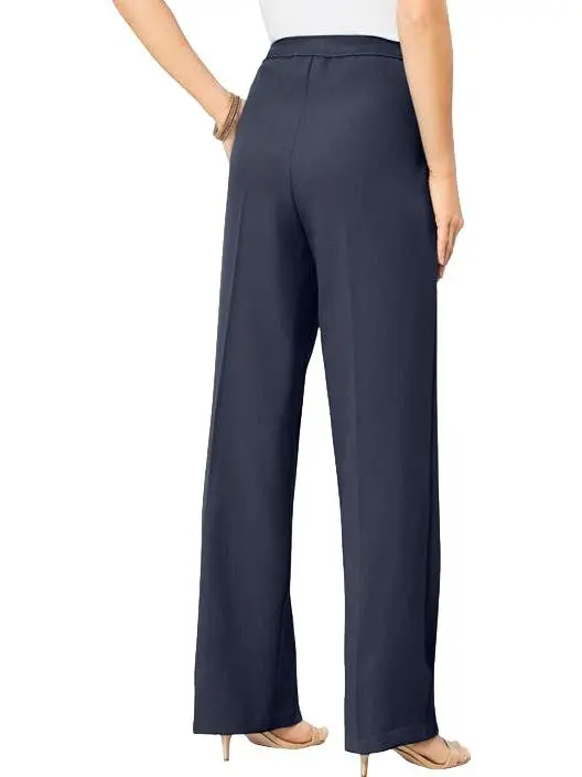 ROAMAN'S Wide Leg Bend Over® Pant - Navy