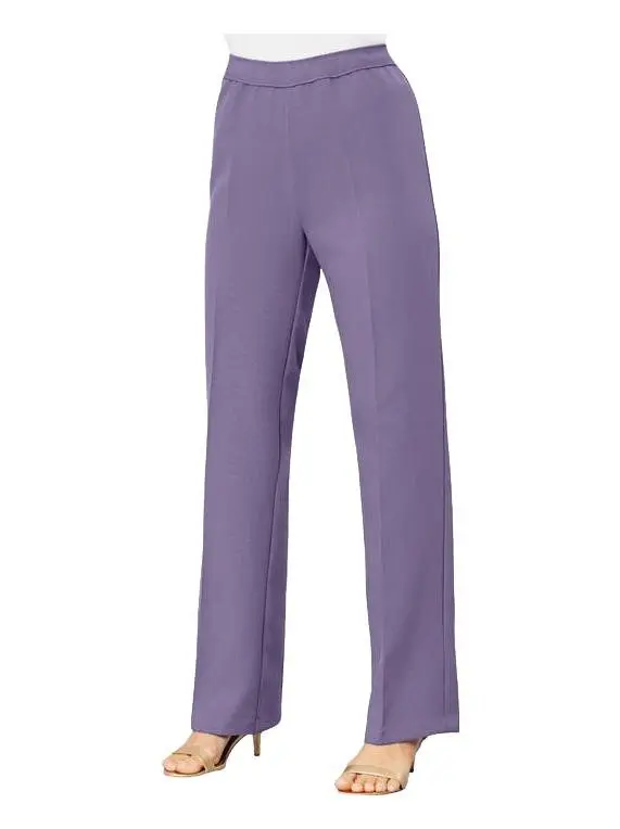 ROAMAN'S Wide Leg Bend Over® Pant - Soft Grape