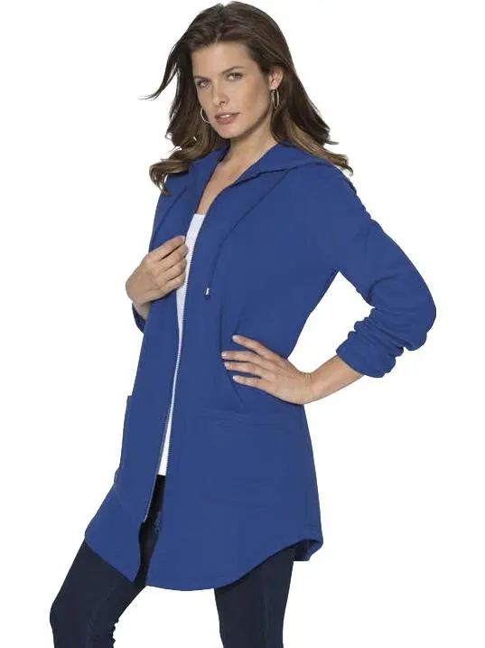 ROAMAN'S Fleece Zip Hoodie Sweatshirt - Vivid Blue