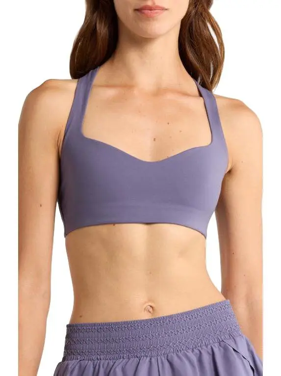 Free People Win Win Sweetheart Racerback Bra - Graphite
