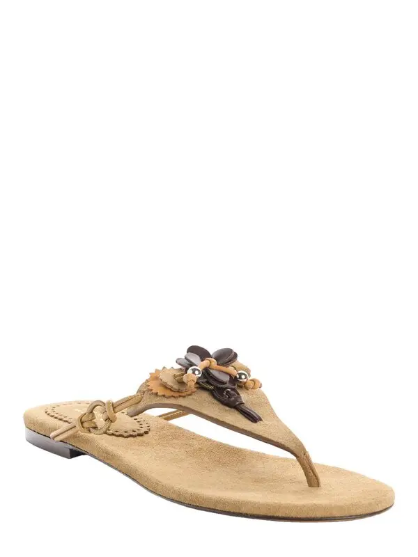 Isabel Marant Elato Embellished Flip Flop - 50ta Taupe