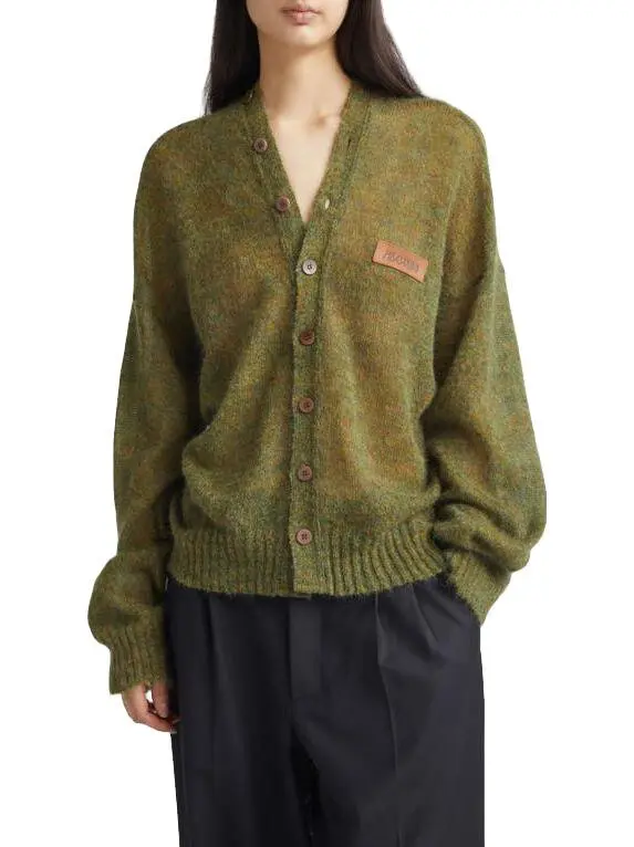 MAGLIANO Mélange Mohair And Wool Cardigan - Green