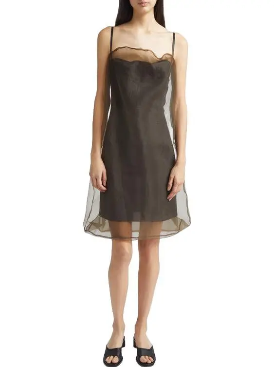 MAGLIANO Piccolo Paradiso Organza Dress - Brown