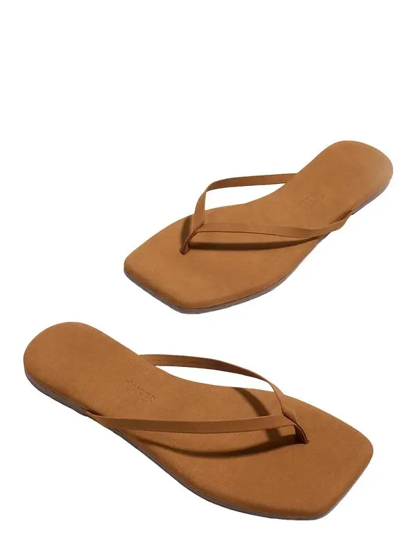 Tkees Lily Square Toe Flip Flop - Camel