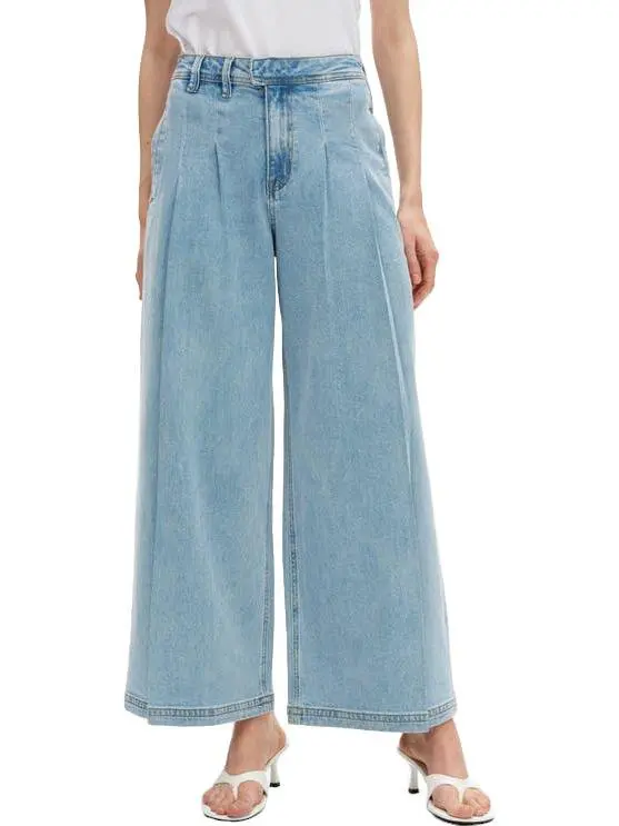 BAYEAS Zephyrine High Waist Wide Leg Jeans - Light Blue