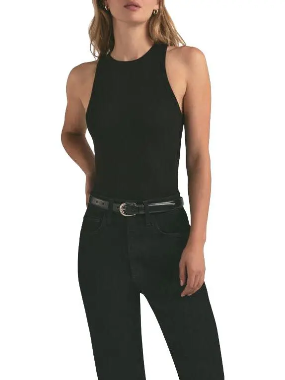 FAVORITE DAUGHTER The Perfect Rib Bodysuit - Black