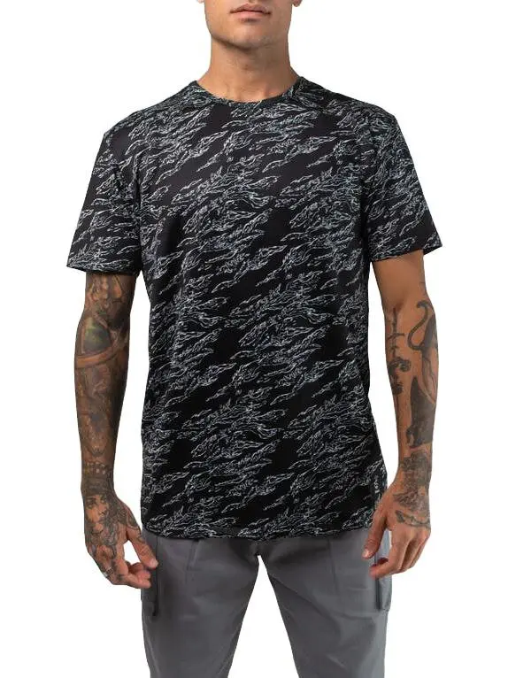 VAST Aqua Terra Shadow Camo Tech Performance T-shirt - Black