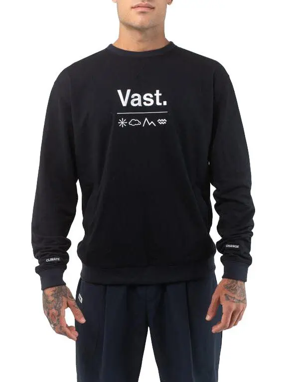 VAST Elements Lightweight Crewneck Sweatshirt - Black