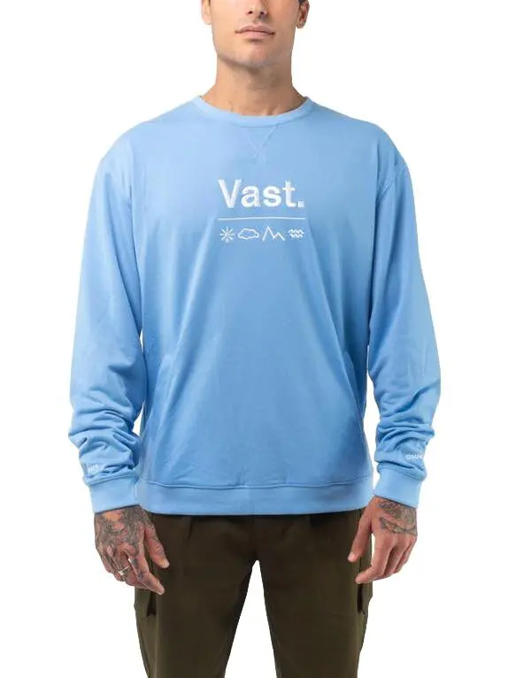 VAST Elements Lightweight Crewneck Sweatshirt - Soft Blue