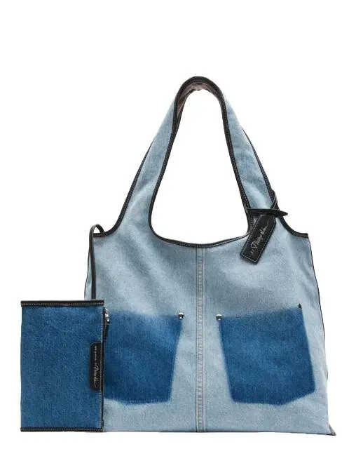 3.1 Phillip Lim Ghost Patch Market Tote Bag - Light Denim