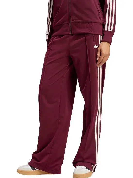 ADIDAS ORIGINALS Firebird Recycled Polyester Track Pants - Maroon/off White