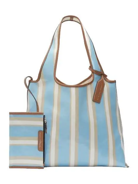 3.1 Phillip Lim Dual Stripe Market Tote - Blue-pink Multi