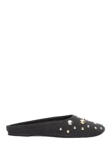 3.1 Phillip Lim Id Dome Embellished Flat Mule - Black
