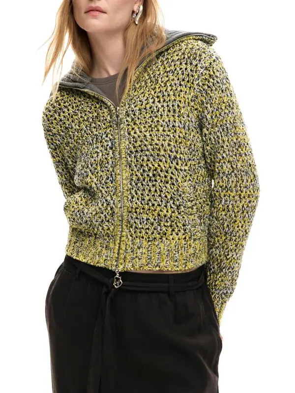 Desigual Knit Jacket - Anthracite Gray