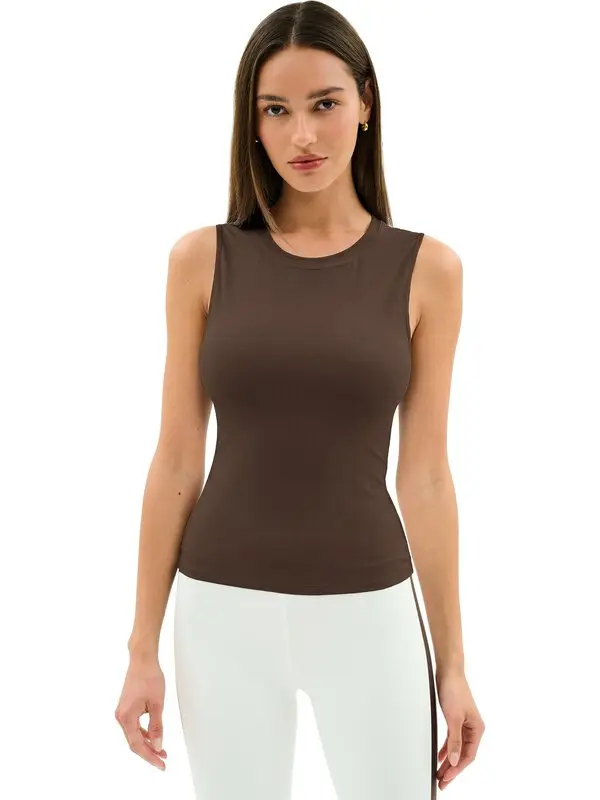 Splits59 Carter Airweight Lite Tank - Dark Chocolate