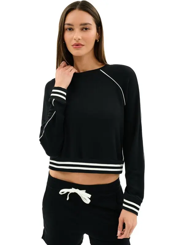 Splits59 Brooks Fleece Pullover - Black/white