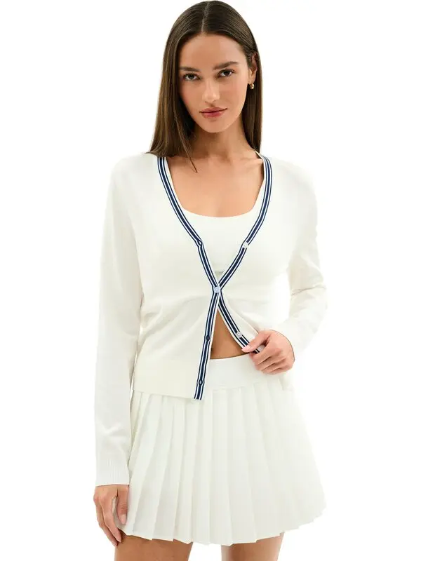 Splits59 Bekah Knit Cardigan - White/indigo
