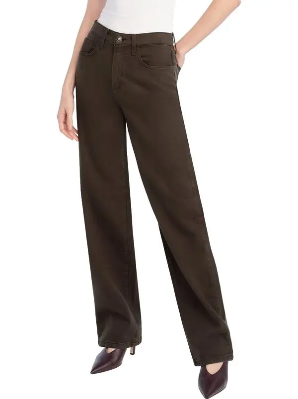 FAVORITE DAUGHTER The Mischa Wide Leg Jeans - Espresso