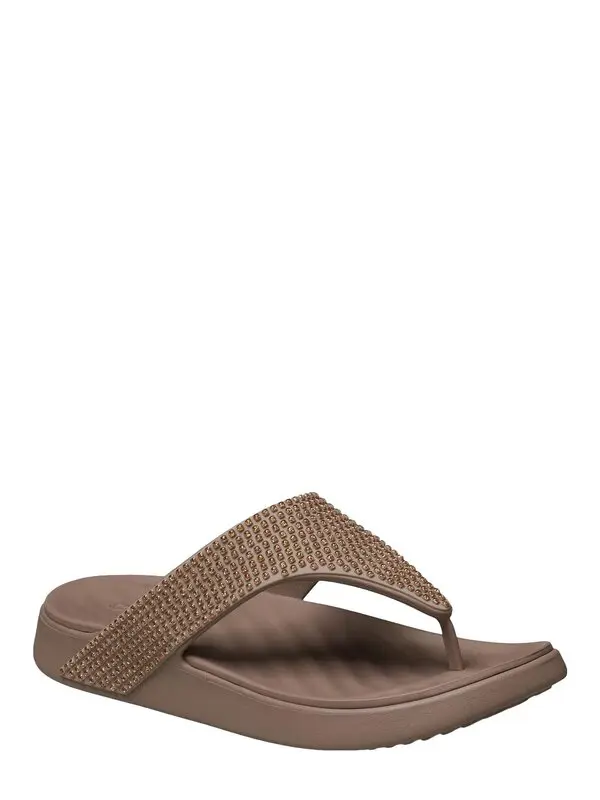CROCS Getaway Gems Flip Flop - Latte