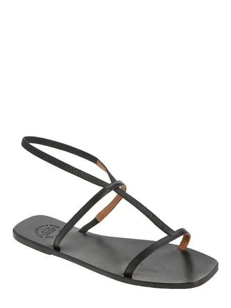 ATP ATELIER Delebbio Ankle Strap Sandal - Black