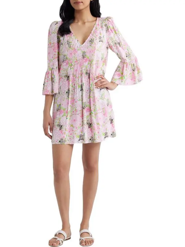 Lilly Pulitzer® Danika Floral Tunic Dress - Pistachio Macaron Bees Knees