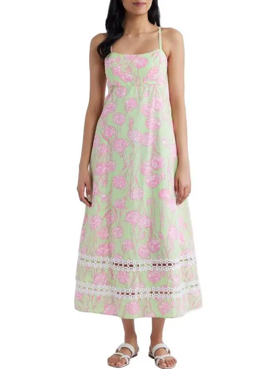 Lilly Pulitzer® Haliey Floral Print Sundress - Pistachio Macaron Alina