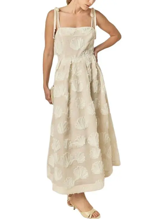 English Factory Sleeveless Shell Midi Dress - Off White