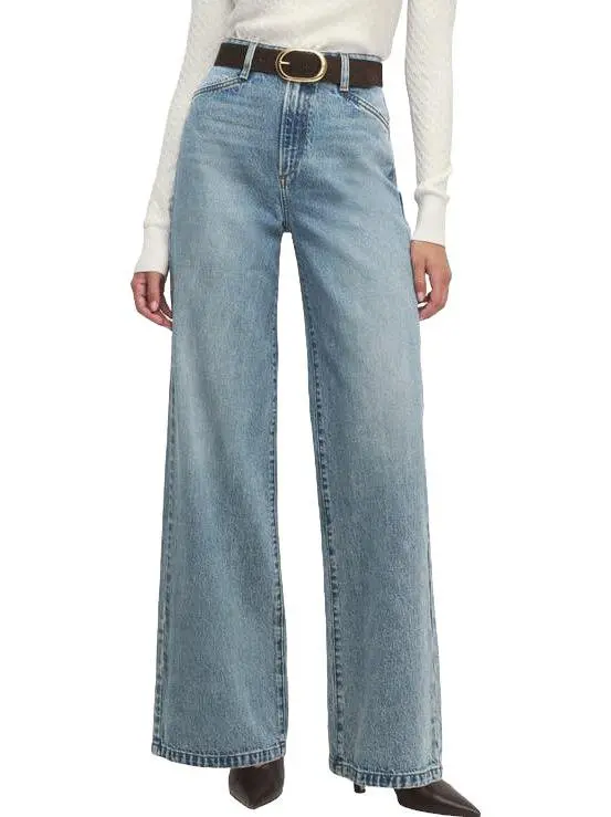 FAVORITE DAUGHTER The Mischa Wide Leg Jeans - Dublin