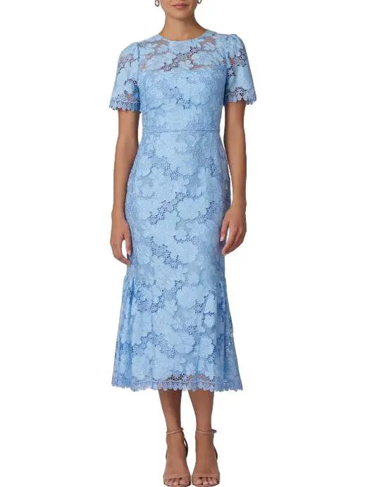 Shoshanna Mill Lace Emmie Dress - Vista Blue