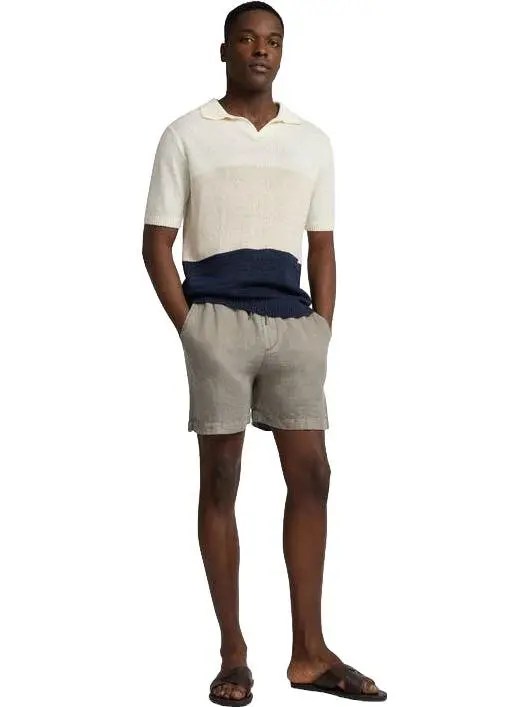 Onia Pigment Dye Linen Pull-on Short - Light Olive