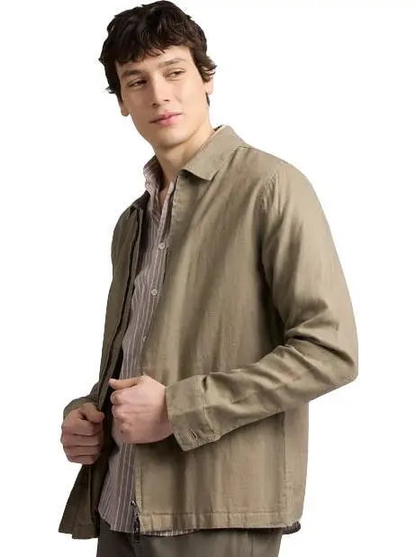 Onia Linen Everyday Jacket - Coffee