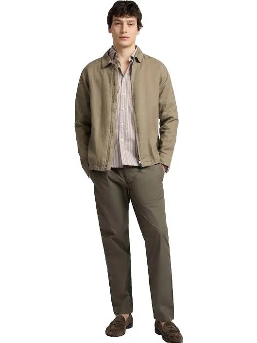 Onia Linen Everyday Jacket - Coffee
