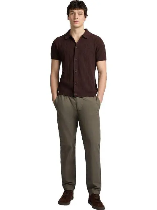 Onia Boucle Rib Button Up Shirt - Espresso